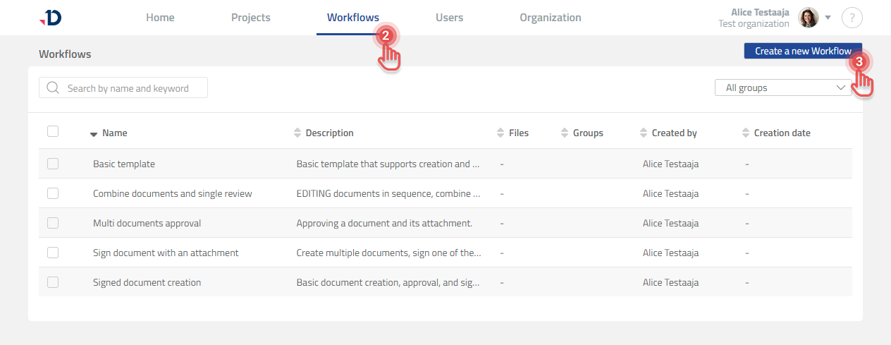 Prepare your first Workflow Template